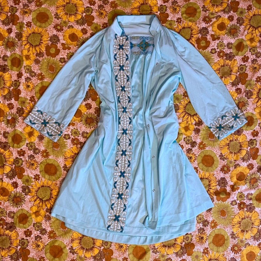 Vintage 60s Nightgown And Robe Set By Gossard Artemis - Gem
